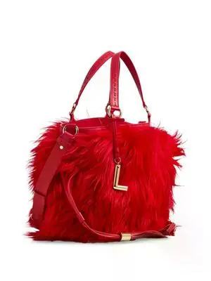 LANCEL Premier Flirt Medium Fur Texture Bucket Bag