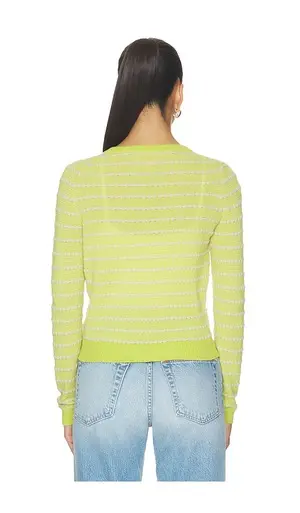 Guest In Residence Pebble Stripe Jane Cardigan - Green