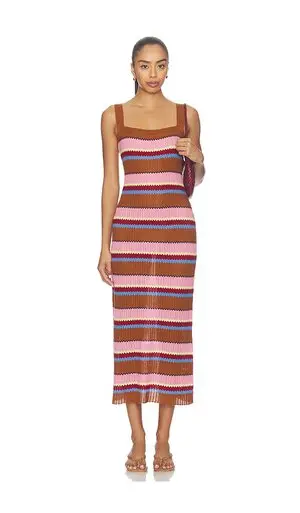 Guest In Residence Striped Knit Midi Dress - Multi