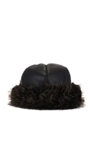 Jocelyn Faux Shearling Roller Hat