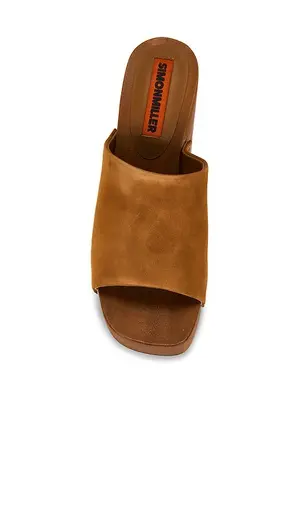 SIMONMILLER Suede Sol Wood Sandal
