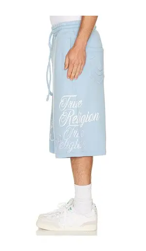 True Religion Tiger Script Mikey Fleece Shorts