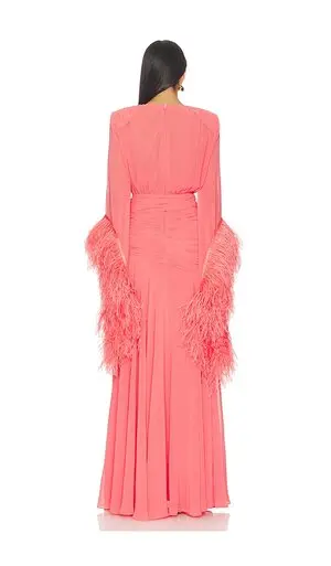 BRONX BANCO Geisha Maxi Dress - Coral