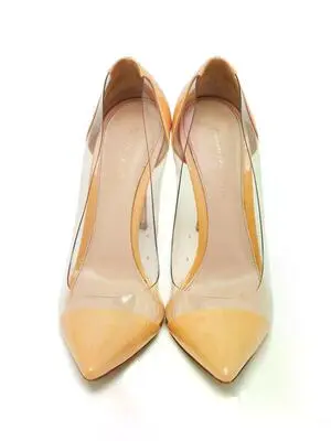 GIANVITO ROSSI Plexi Panelled Pumps - White