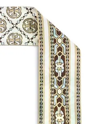 Tory Burch Logo-print Silk Scarf