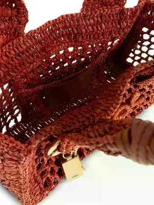 Chloé Medium Woven Tote Bag - Red
