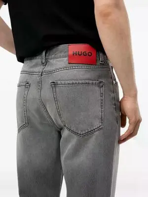 Hugo Logo Patch Straight Leg Jeans