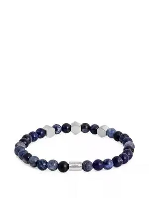 Tateossian Beaded Bracelet With Hexagonal Detail - Silver