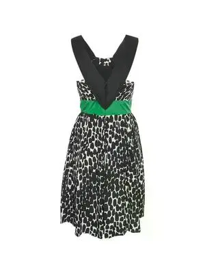 Gucci Abstract Print Midi Dress - Black