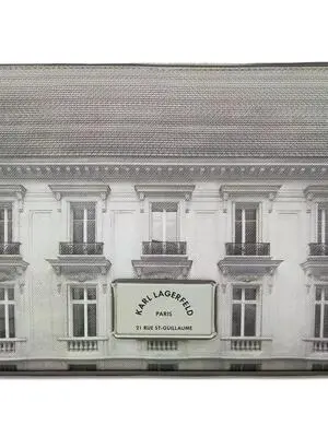 Karl Lagerfeld Rue St-guillaume Maison Leather Clutch Bag