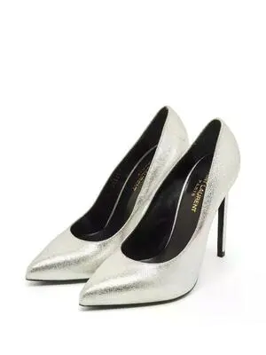 Saint Laurent Zoe Heeled Pumps - Silver