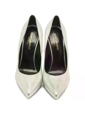 Saint Laurent Zoe Heeled Pumps - Silver