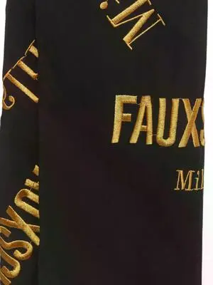 Moschino Embroidered Logo Scarf
