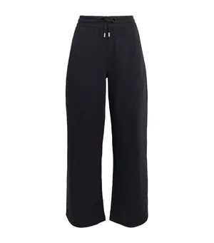 Harrods Cotton Jersey Wide-leg Sweatpants - Black
