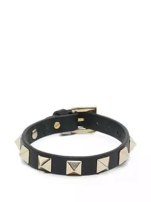 Valentino Garavani Rockstud Leather Bracelet - Black