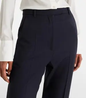 Alexander McQueen Straight Leg Wool Trousers