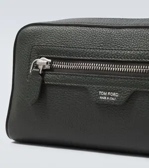 TOM FORD Leather Toiletry Bag - Green
