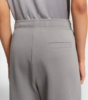 Max Mara Cotton-blend Wide-leg Drawstring Sweatpants