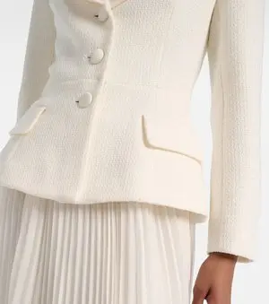 SELF-PORTRAIT Boucle And Chiffon Midi Dress
