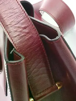 Cartier Burgundy Leather Shoulder Bag