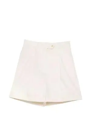 Bally Pleated Turn-up Shorts - Neutrals