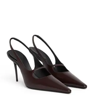Alaïa Leather Drop Slingback Pumps