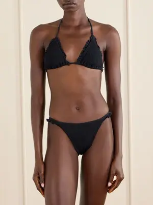 Hunza G Naomi Triangle Bikini With Ruffle Trim