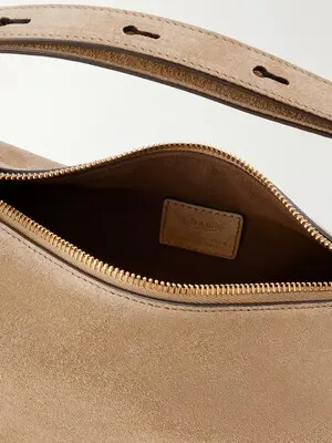 TOD'S Sacca Mini Suede Shoulder Bag - Brown