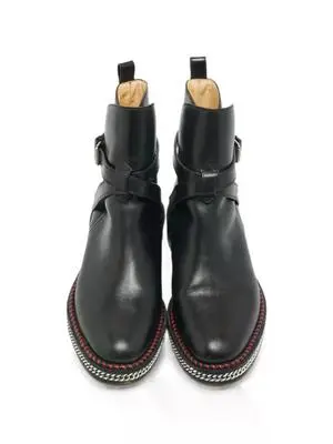 CHRISTIAN LOUBOUTIN Chain Detail Combat Boots