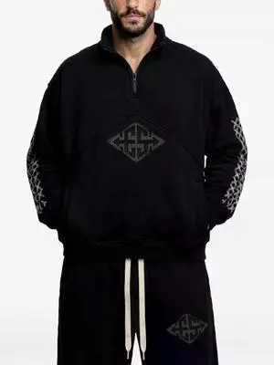 EXIT SOCIETY Monogram X-logo Detail Half-zip Sweatshirt