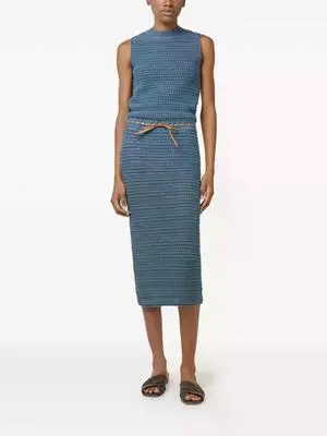 TOD'S Crochet Knit Sleeveless Top - Blue