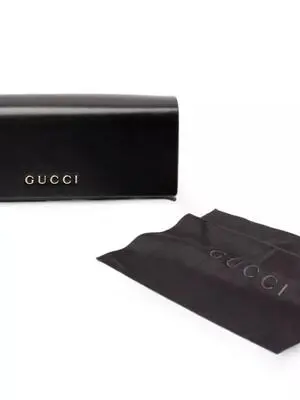 Gucci Oval-frame Sunglasses With Interlocking G Logo