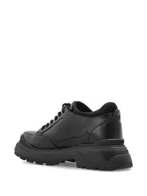 Fendi Logo-embossed Leather Derby Shoes