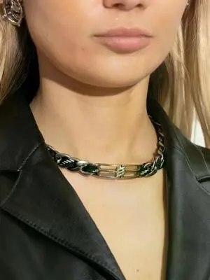 Balenciaga Bb Icon Braided-chain Necklace