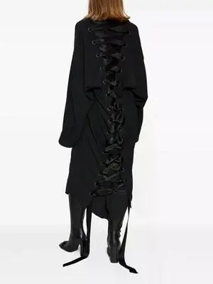 Balenciaga Lace-up Shirt Dress
