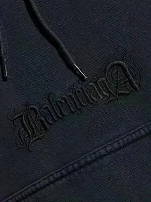 Balenciaga Logo-embroidered Hoodie