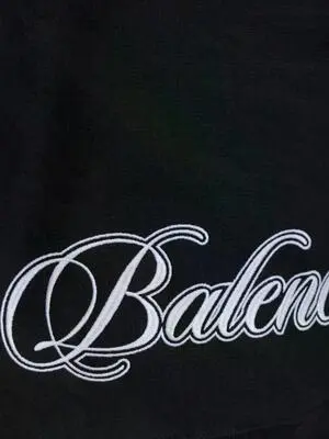 Balenciaga Cotton Cursive Lettering Zip-up Hoodie