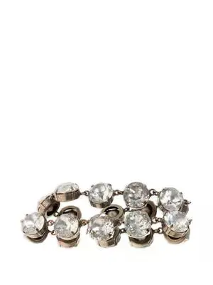 Balenciaga Gala Crystal-embellished Double-strand Bracelet - Silver