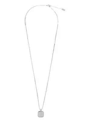 Balenciaga Square Pendant Necklace - Silver