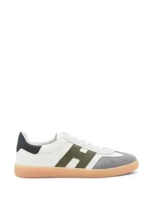 Hogan Logo Appliqué Leather Sneakers - White