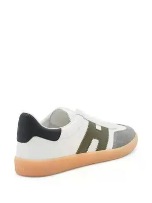 Hogan Logo Appliqué Leather Sneakers - White