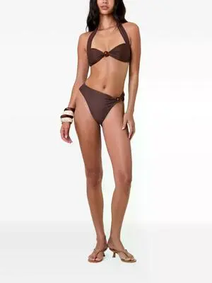 NICHOLAS Sirena Halter Bikini Top - Brown