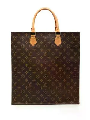 LOUIS VUITTON Monogram Sac Plat Tote Bag - Brown