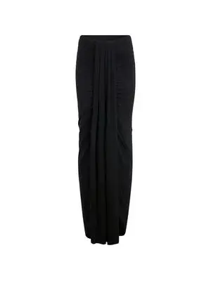 Roberto Cavalli Draped Side-slit Maxi Beachwear - Black