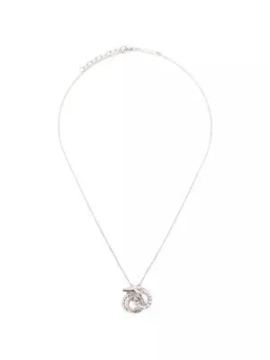 FERRAGAMO Tone Crystal-embellished Necklace - Silver