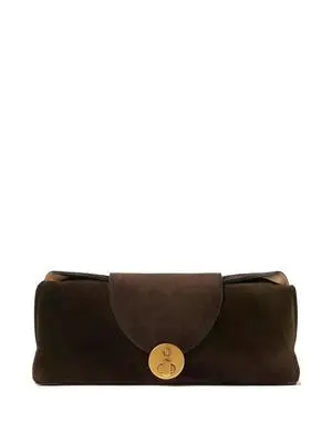 Versace Vivian Suede Clutch With Medusa Head Detail - Brown