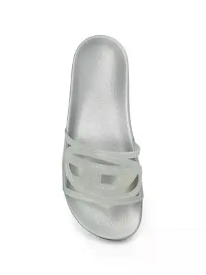 DIESEL® Sa-clyde Glitter Effect Logo Plaque Slides - Grey