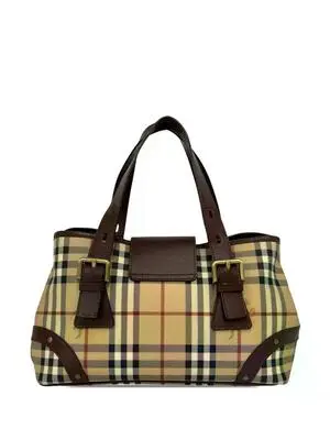 Burberry Haymarket Check Coated Canvas Handbag