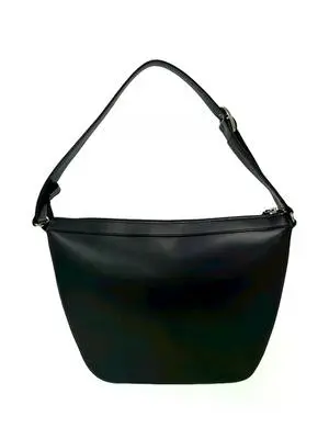 Burberry House Check Canvas Trimmed Leather Shoulder Bag