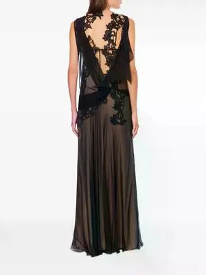Alberta Ferretti Sleeveless Silk Maxi Dress
